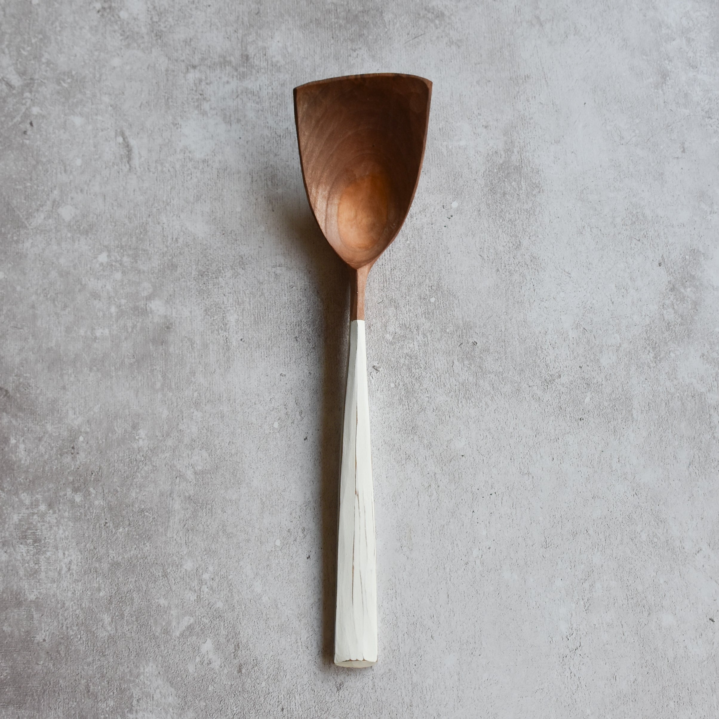Asymmetric Serving Spoon ~ White – Alex Finberg