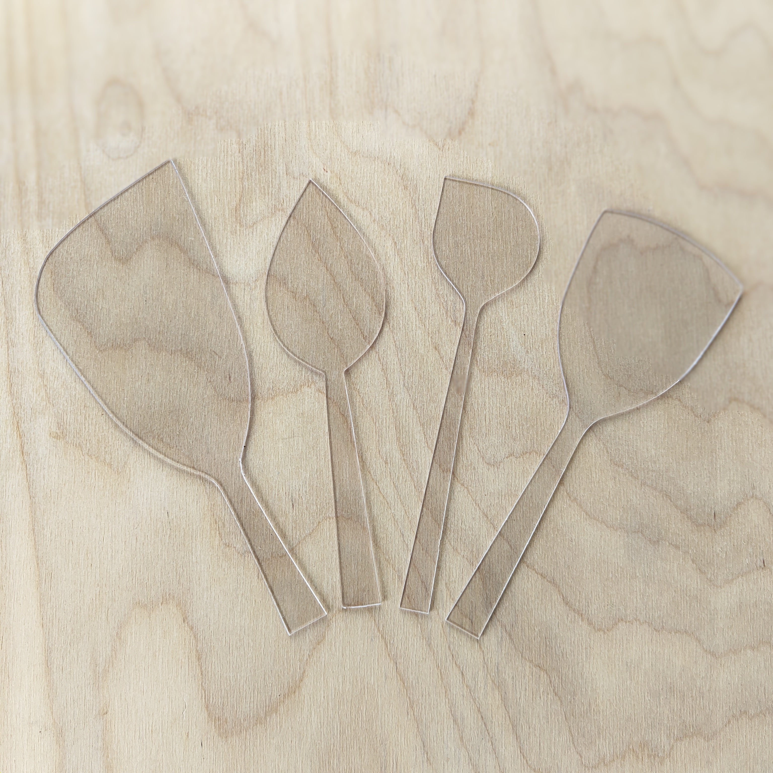Spoon Carving: From Log to Spoon - Cooking Spoon Templates: 4 Pack ...