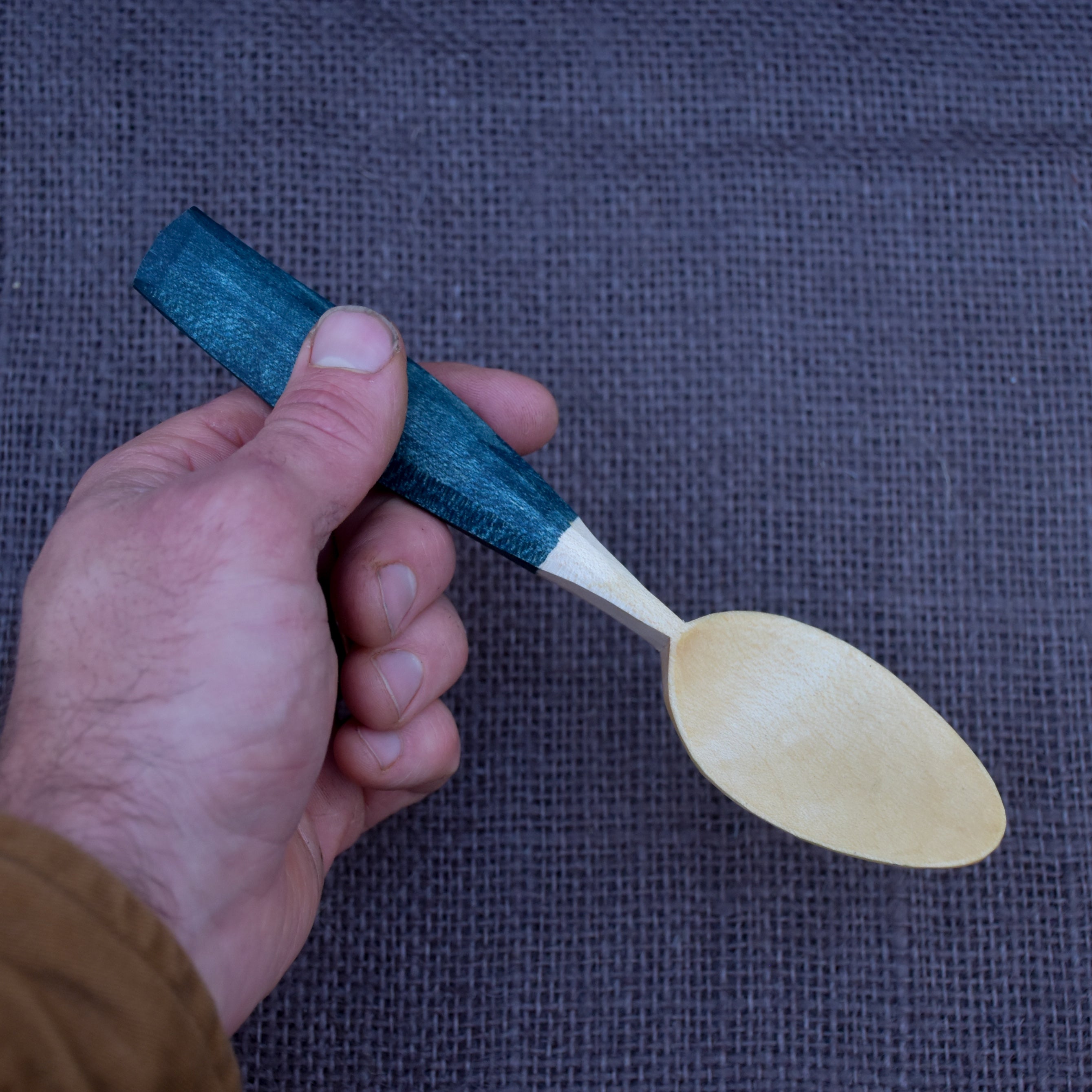 'Ocean Rays' Eating Spoon ~ Sycamore – Alex Finberg